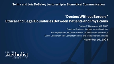 “Doctors Without Borders” Ethical and Legal Boundaries Between Patients ...