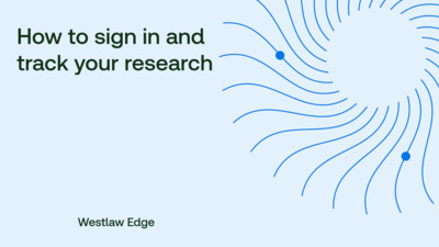 How to sign on and track your research - Product Training - US ...