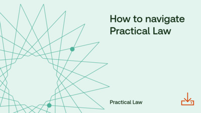 How to navigate Practical Law - Product Training - US | Thomson Reuters
