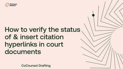 How to easily verify and hyperlink citations - Product Training - US ...