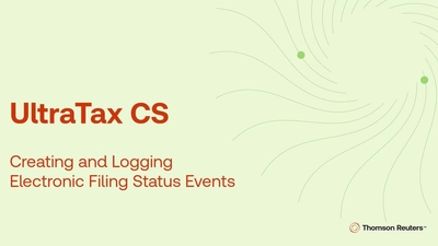 Creating and logging electronic filing status events - Product Training ...