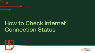 How to check Internet connection status - Product Training - US ...