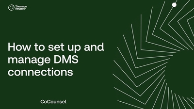How to set up DMS connections and manage them - Product Training - US ...