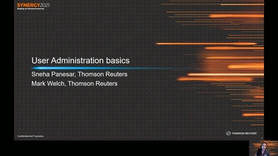 User Administration basics - Product Training - US | Thomson Reuters
