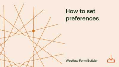 How to set preferences - Product Training - US | Thomson Reuters