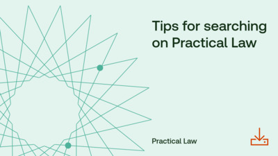 Tips for searching on Practical Law - Product Training - US | Thomson ...