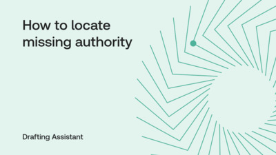 How to locate missing authority - Product Training - US | Thomson Reuters