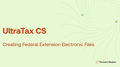 Creating federal extensions using the Electronic Filing utility ...