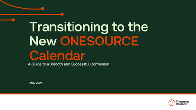 03_Calendar NG_Entities - Product Training - US | Thomson Reuters