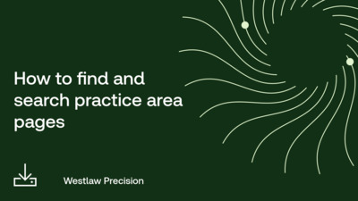 How to find and search practice area pages - Product Training - US ...