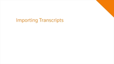 Importing Transcripts - Product Training - US | Thomson Reuters