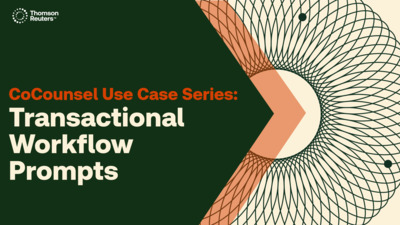 Transactional Workflow Prompts - Product Training - US | Thomson Reuters