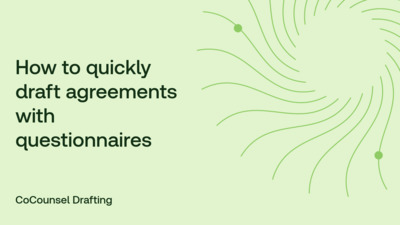 How to quickly draft documents with questionnaires - Product Training ...