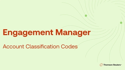 Account Classification Codes - Product Training - US | Thomson Reuters