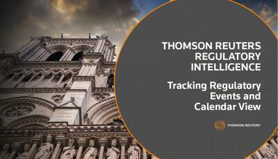 Tracking and calendar - Product Training - US | Thomson Reuters