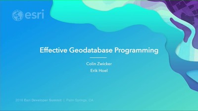 Effective Geodatabase Programming - Esri Videos: GIS, Events, ArcGIS ...