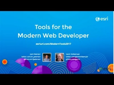 Tools for the Modern Web Developer - Esri Videos: GIS, Events, ArcGIS ...