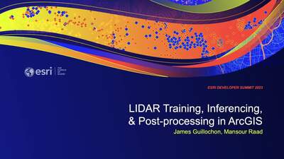 Lidar Training, Inferencing, Post-processing in ArcGIS - Esri Videos ...
