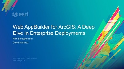 Web AppBuilder for ArcGIS: A Deep Dive into Enterprise Deployment ...