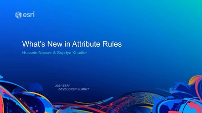 What's New in Attribute Rules - Esri Videos: GIS, Events, ArcGIS ...
