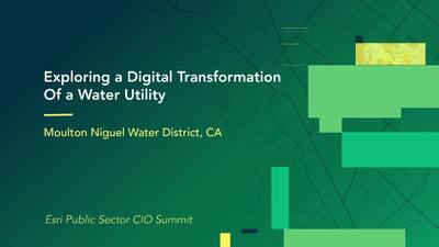 Exploring a Digital Transformation of a Water Utility - Esri Videos ...