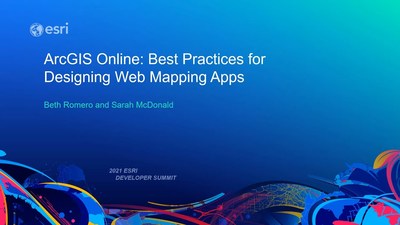 ArcGIS Online: Best Practices for Designing Web Mapping Apps - Esri ...