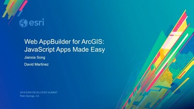 Web AppBuilder for ArcGIS: JavaScript Apps Made Easy - Esri Videos: GIS ...