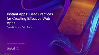 ArcGIS Instant Apps: Best Practices - Esri Videos: GIS, Events, ArcGIS ...