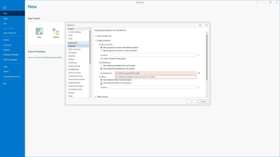 Designate a default geodatabase and toolbox for new projects in ArcGIS ...