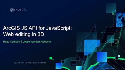 Web Editing in 3D - ArcGIS API for JavaScript - Esri Videos: GIS ...
