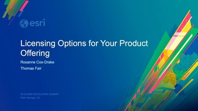 Licensing Options for Your Product Offering - Esri Videos: GIS, Events ...