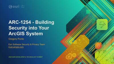 Building Security into Your ArcGIS System - Esri Videos: GIS, Events ...