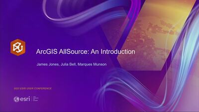 ArcGIS AllSource: An Introduction - Esri Videos: GIS, Events, ArcGIS ...