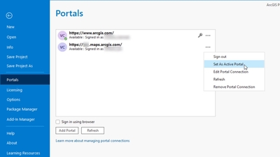 Manage portal connections in ArcGIS Pro - Esri Videos: GIS, Events ...