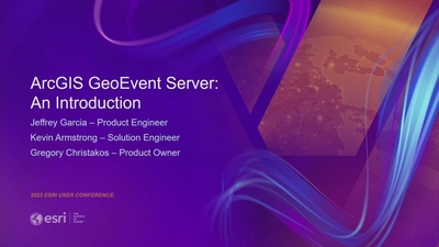 ArcGIS GeoEvent Server: An Introduction - Esri Videos: GIS, Events ...