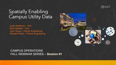 Spatially Enabling Campus Utility Data - Esri Videos: GIS, Events ...
