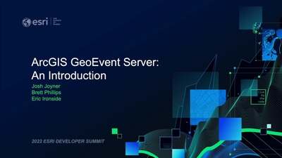 ArcGIS GeoEvent Server: An Introduction - Esri Videos: GIS, Events ...