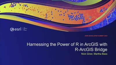 Harnessing the Power of R in ArcGIS with R-ArcGIS Bridge - Esri Videos ...