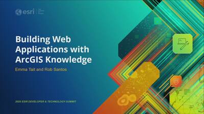 Building Web Applications with ArcGIS Knowledge - Esri Videos: GIS ...