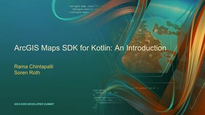 ArcGIS Maps SDK for Kotlin: An Introduction - Esri Videos: GIS, Events ...
