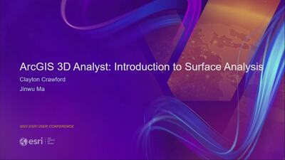 ArcGIS 3D Analyst: An Introduction to Surface Analysis - Esri Videos ...