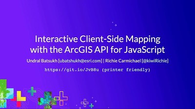 Client-side Mapping and Analytics - ArcGIS API for JavaScript - Esri ...