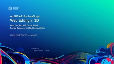 Web Editing in 3D - ArcGIS API for JavaScript - Esri Videos: GIS ...