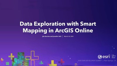 Data Exploration with Smart Mapping in ArcGIS Online - Esri Videos: GIS ...