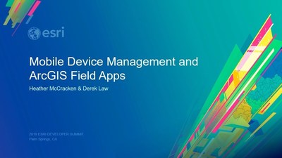 Mobile Device Management and ArcGIS Field Apps - Esri Videos: GIS ...