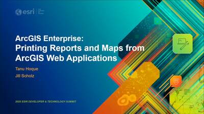 ArcGIS Enterprise: Printing Reports and Maps from ArcGIS Web ...