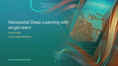 Geospatial Deep Learning with arcgis.learn - Esri Videos: GIS, Events ...