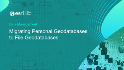 Migrating Personal Geodatabases to File Geodatabases - Esri Videos: GIS ...