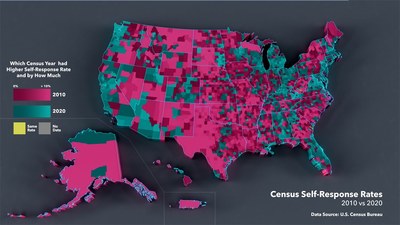 Animated Maps: Census Self-Response Rates, 2010 vs 2020 (4K) - Esri ...