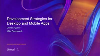 Development Strategies for Desktop and Mobile Apps - Esri Videos: GIS ...